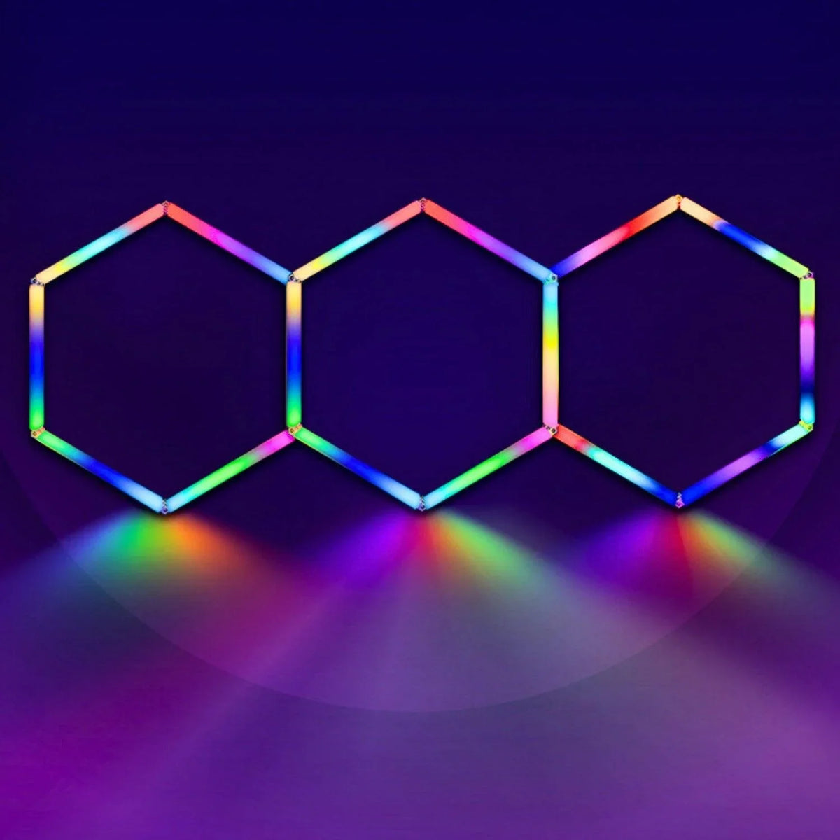 RGB Hexagrid LED Hexagon Ultrabright LED Multicolour Hex Lights - ATOM ...